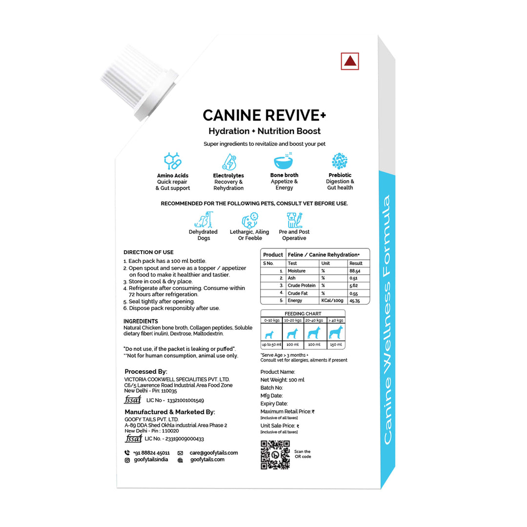 Goofy Tails Canine Revive + Hydration, Nutrition booster, ORS for Dogs – GoofyTails