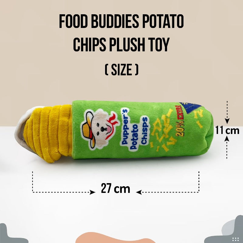 Goofy Tails Crinkle Plush Toy for Dog and Puppies - Potato Chips ...